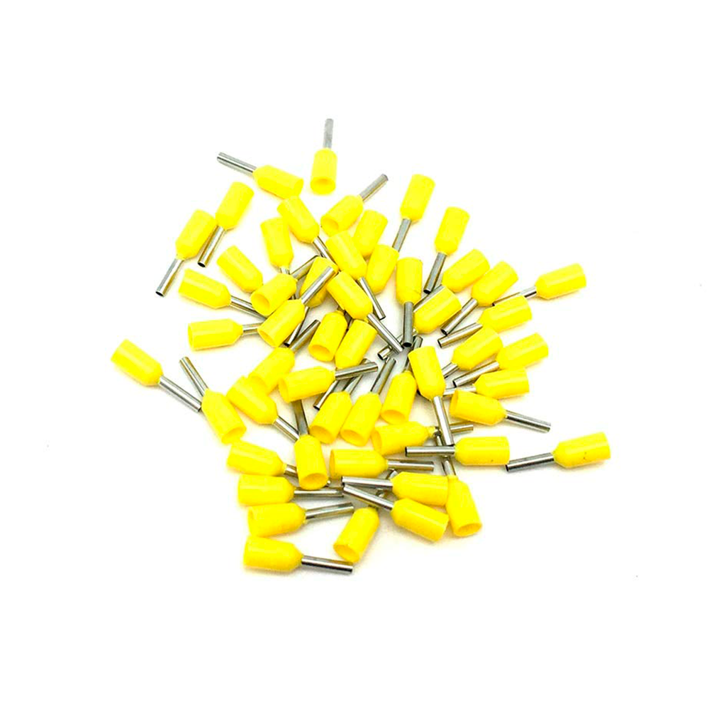 Terminal Tipo Pin Aislado – 10-12 AWG Amarillo (100 und) | GRUPO COINP